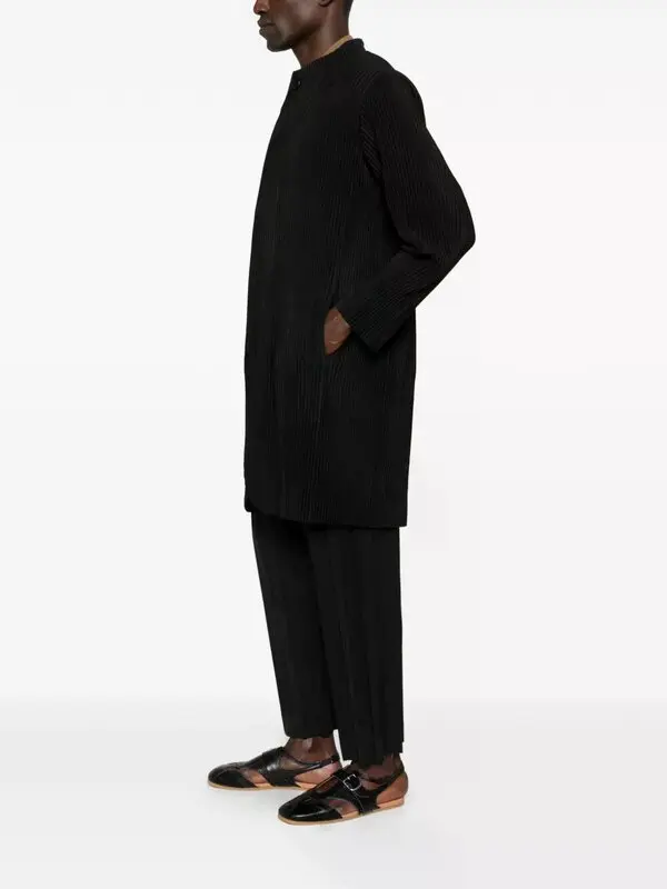 Issey Miyake Plissé-effect Coat