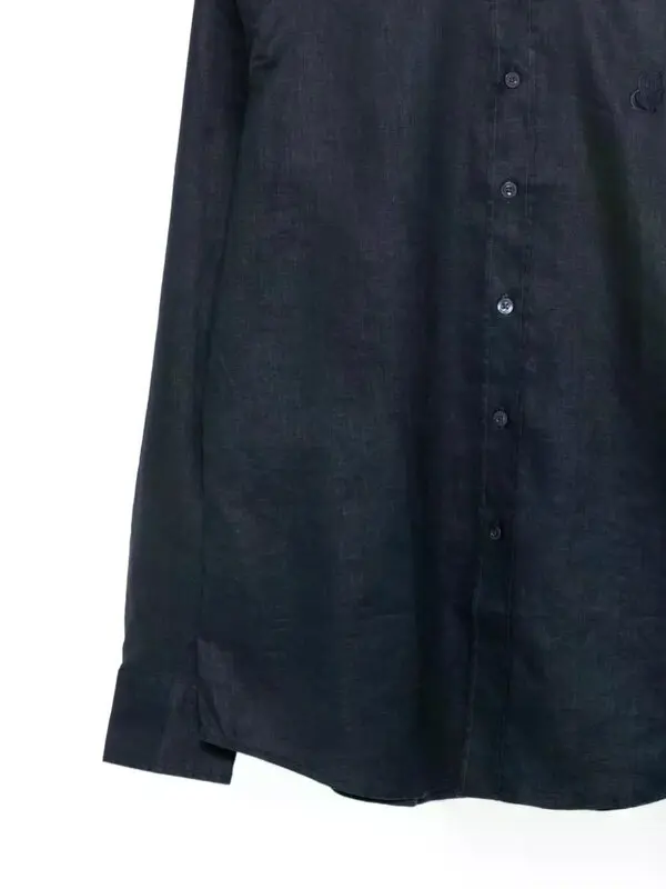 Karl Lagerfeld Logo-embroidered Shirt - Blue