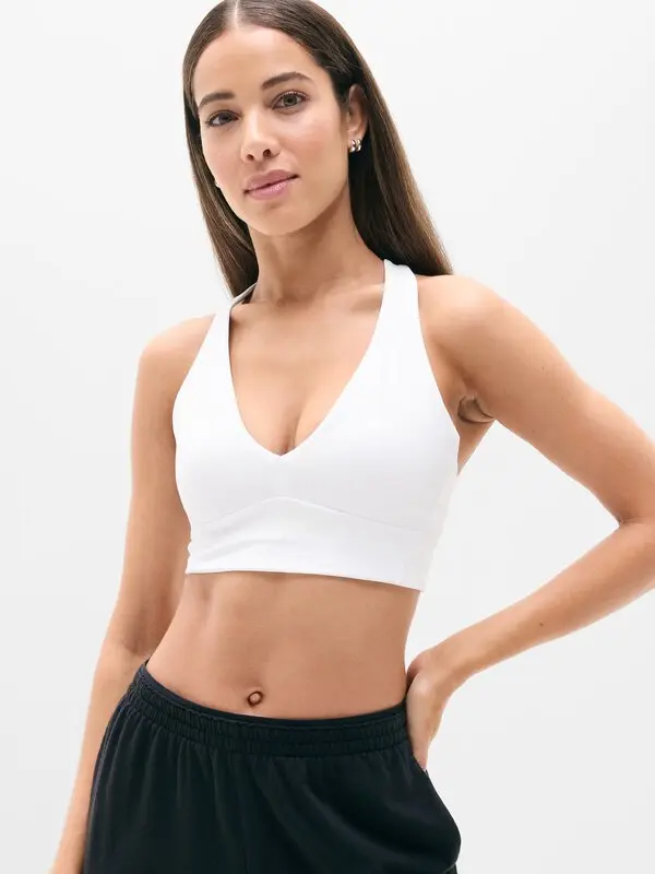 Athleta Transcend Longline Bra A-c - Bright White