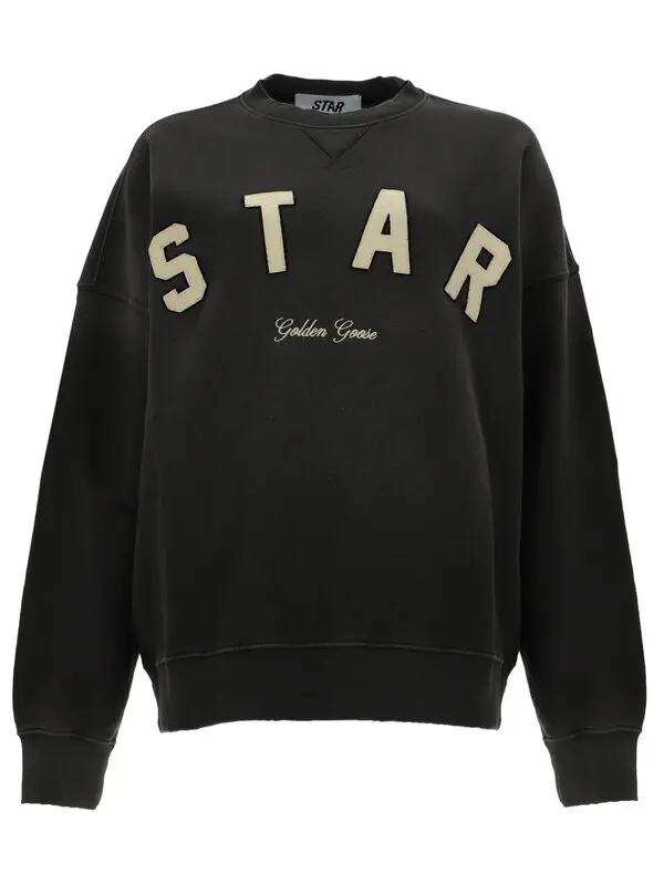 GOLDEN GOOSE Felpa "star - Charcoal