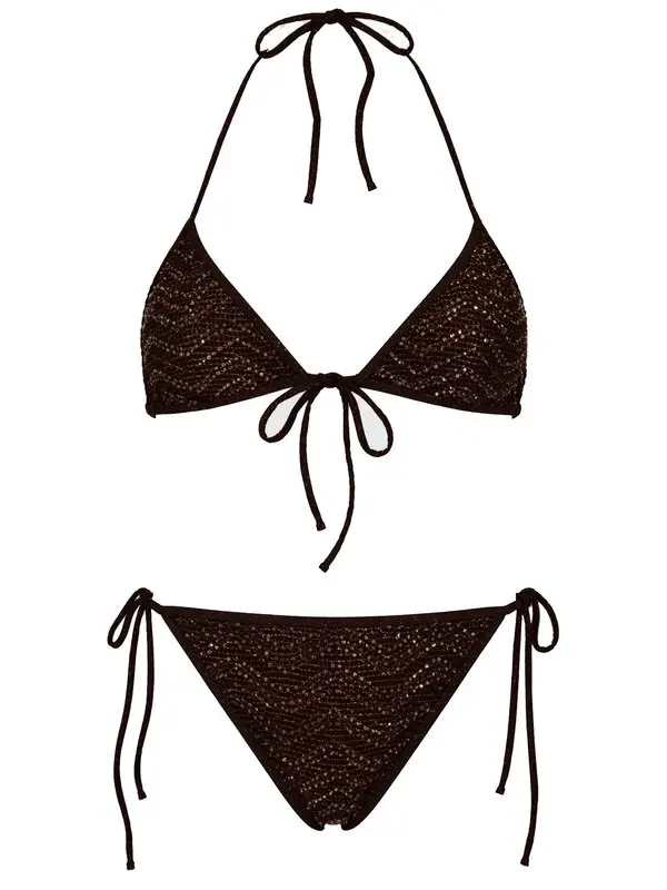 Missoni Embellished Bikini Set - Brown