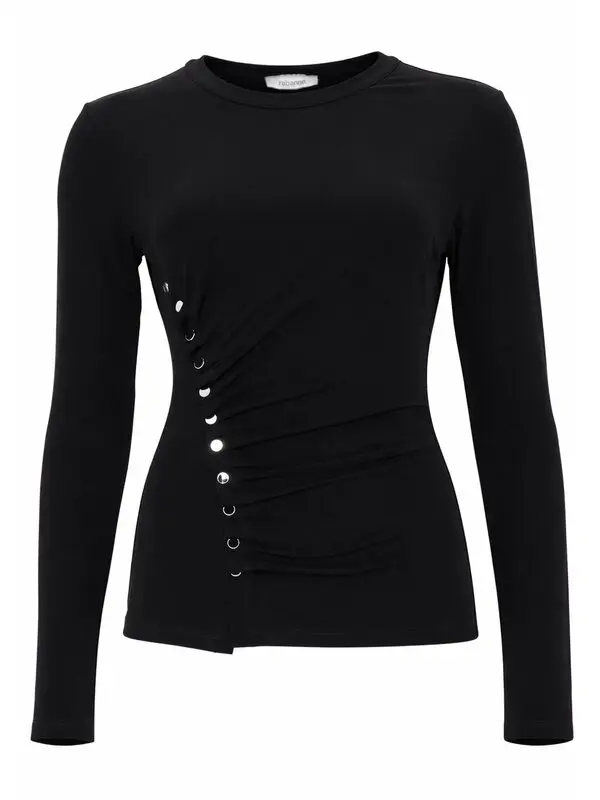Rabanne Top With Buttons - Black