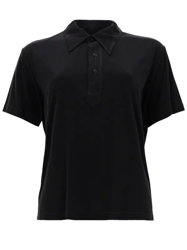 MAISON MARGIELA Polo In Cupro - Black