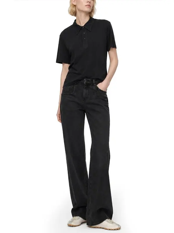 MAISON MARGIELA Polo In Cupro - Black