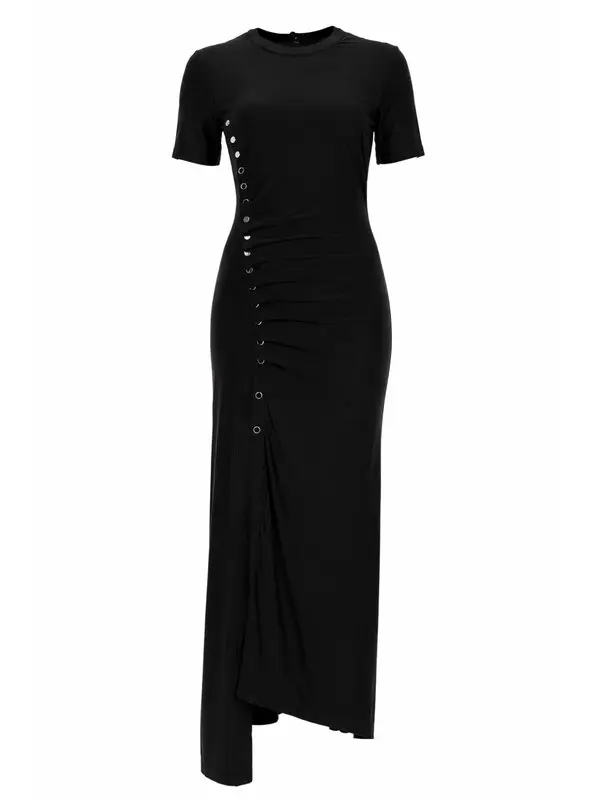 Rabanne Asymmetrical Midi Dress - Black
