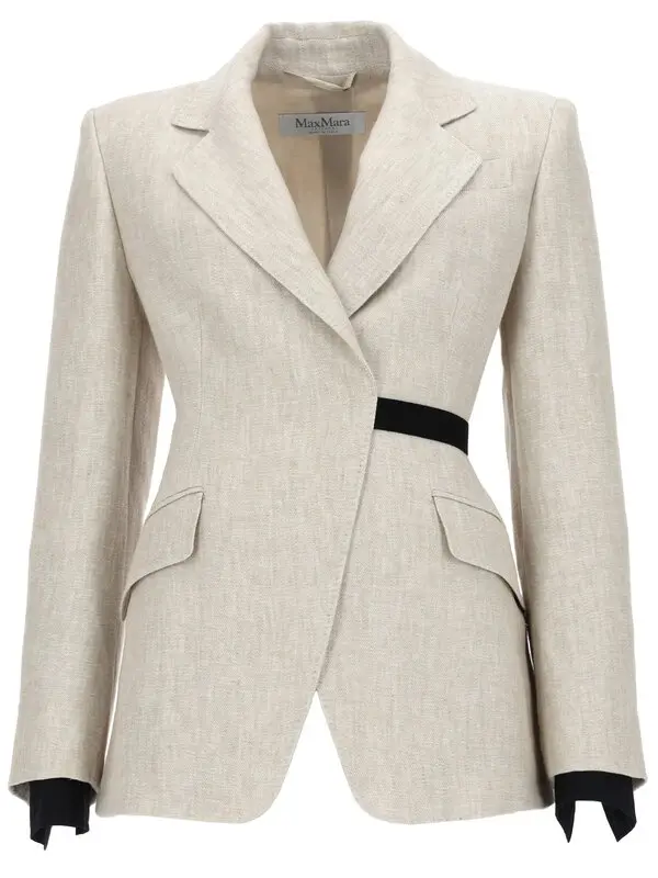 Max Mara Belted Blazer - Beige