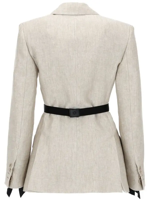 Max Mara Belted Blazer - Beige