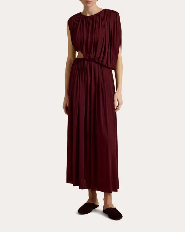 Marina Moscone Jersey Maxi Dress - Red