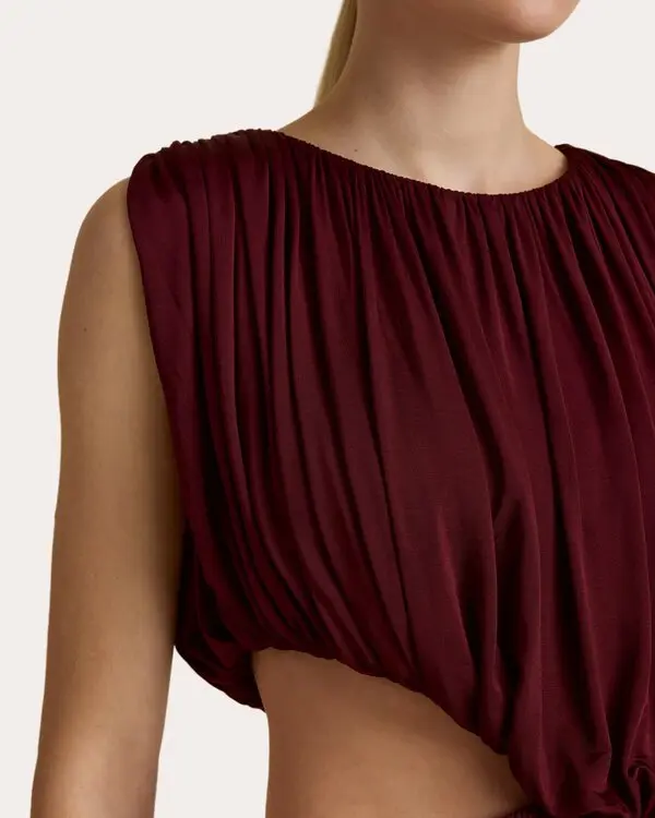 Marina Moscone Jersey Maxi Dress - Red