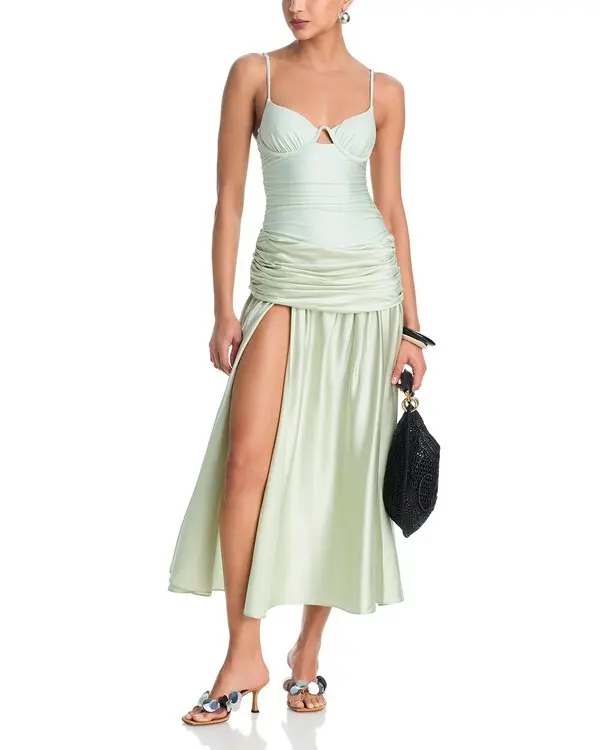Simkhai Gianna Draped Midi Skirt