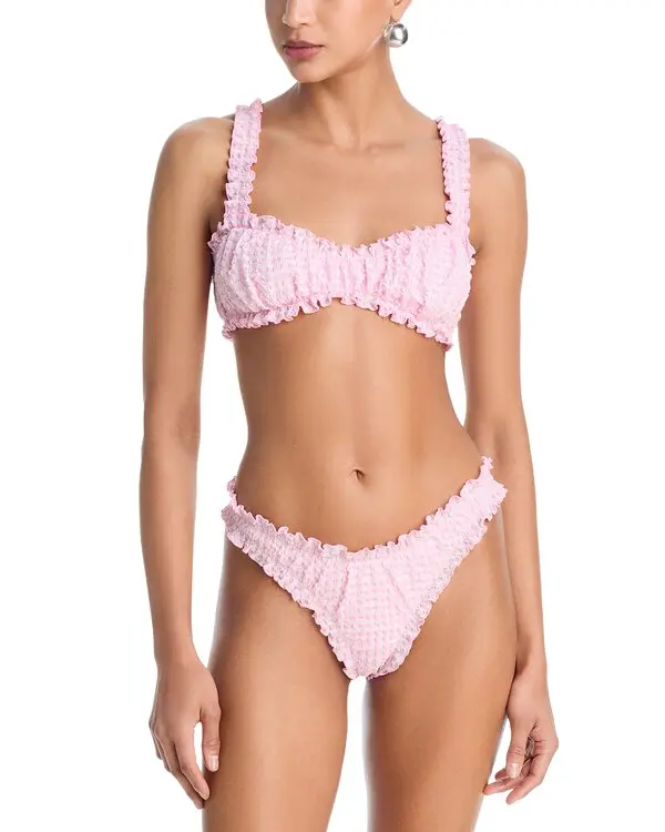 Simkhai Maelie Ruched Bikini Bottom - Daisy Multi