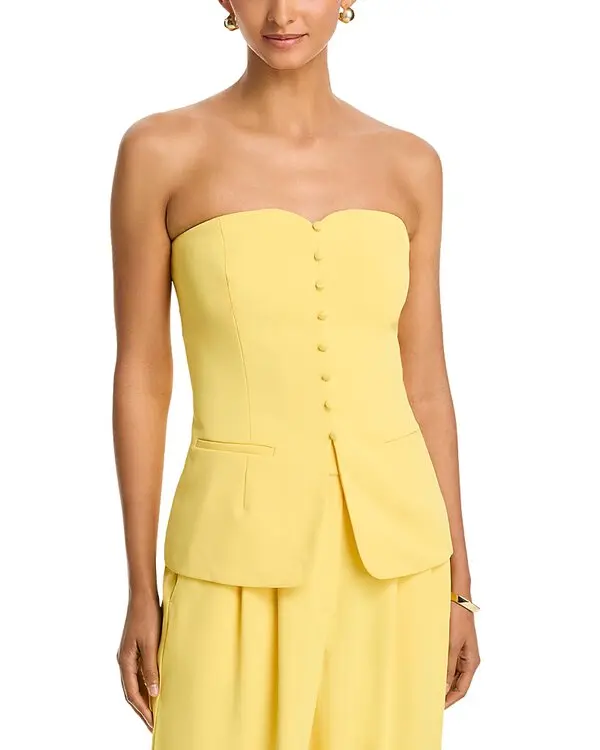 French Connection Strapless Top - Daisy Yellow