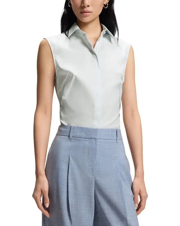 BOSS Burbella Sleeveless Shirt - Open Blue