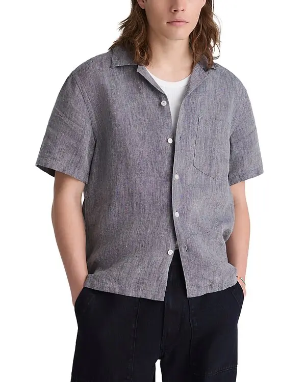 Madewell Standard Fit Linen Shirt - Dark Chambray