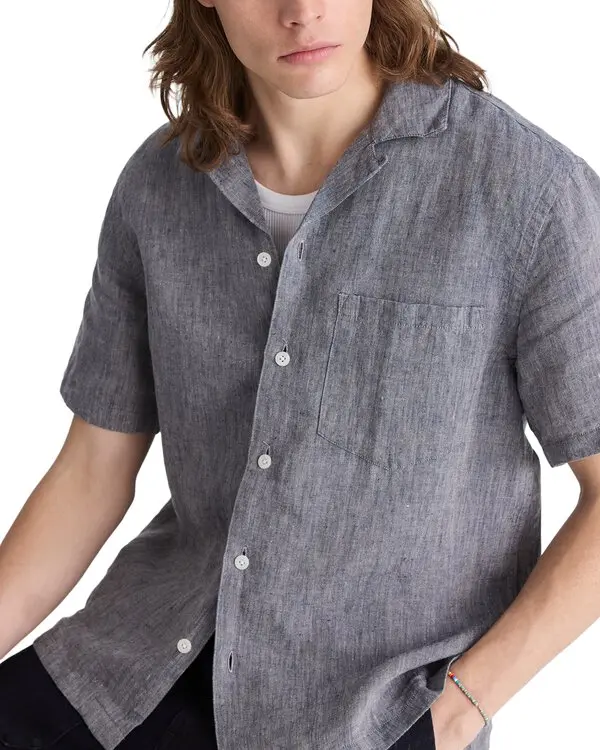 Madewell Standard Fit Linen Shirt - Dark Chambray