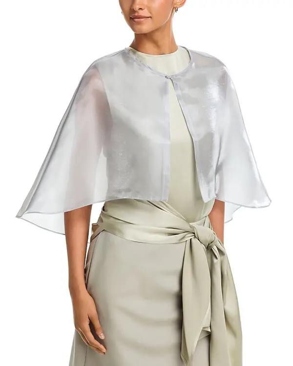 CAROLYN ROWAN ACCESSORIES Hi Low Open Front Cape - Grey