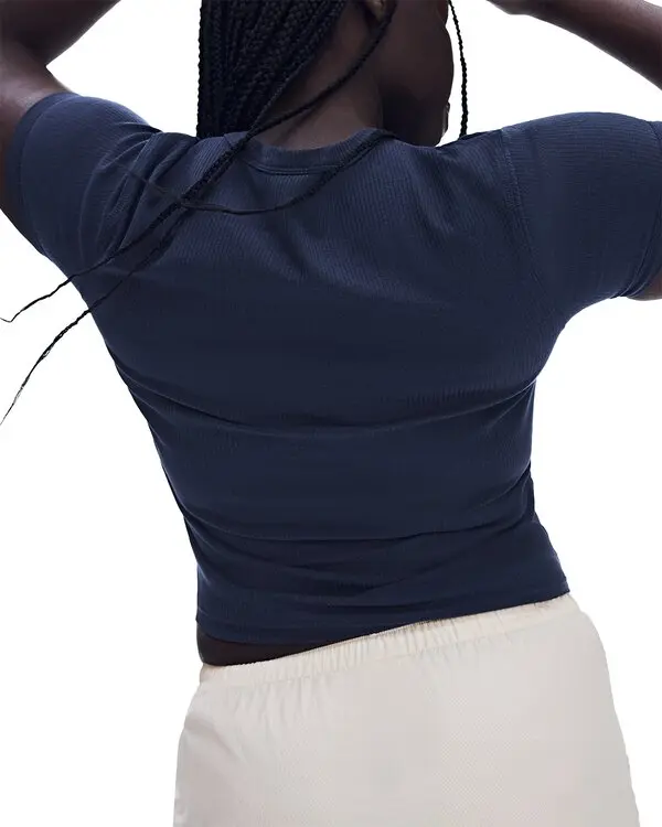 On All Day Ribbed Tee - Midnight