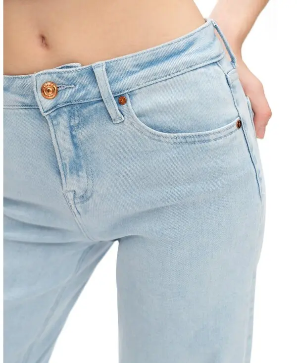 BAYEAS Mid-rise Wide-leg Jeans In Light Wash