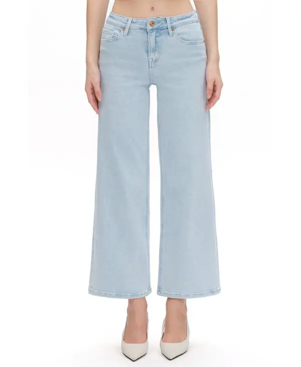 BAYEAS Mid-rise Wide-leg Jeans In Light Wash