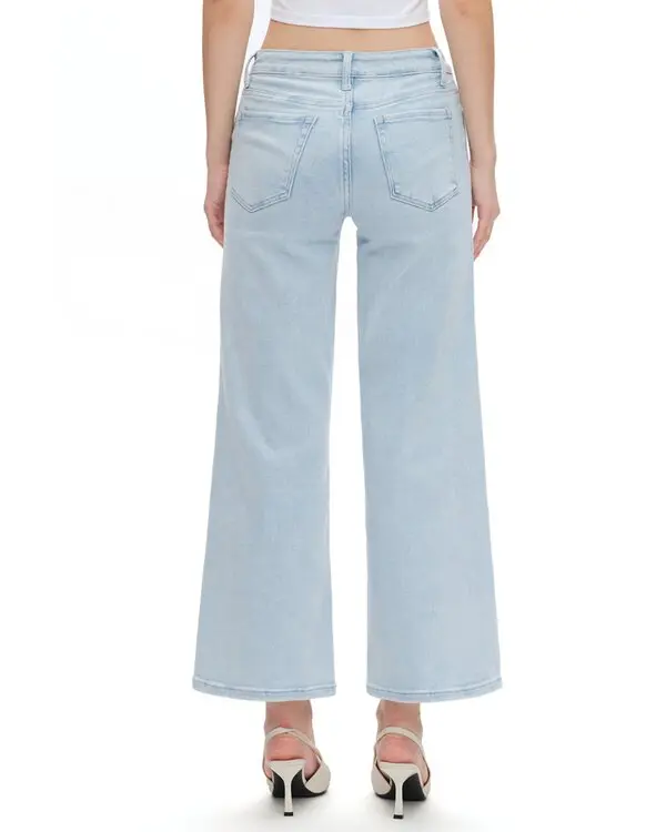 BAYEAS Mid-rise Wide-leg Jeans In Light Wash