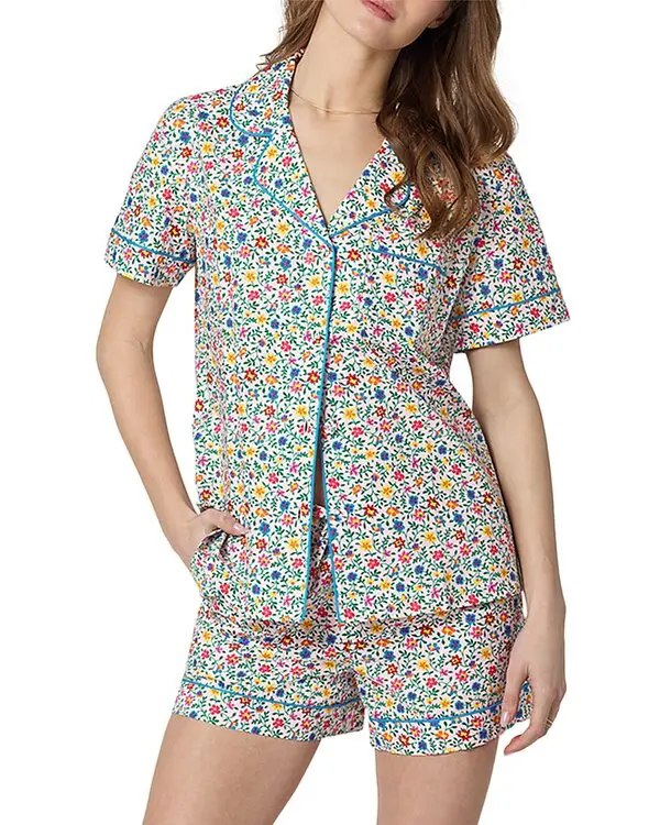 BEDHEAD PAJAMAS Cotton Sateen Short Sleeve Pajama Set - Whimsy Ditsy