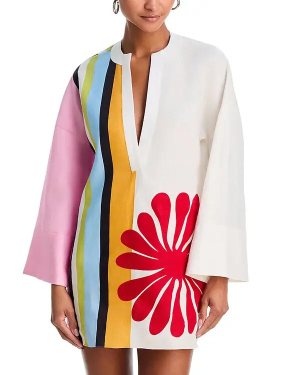 CALA DE LA CRUZ Siena Linen Swim Cover-up Dress - Vacanze