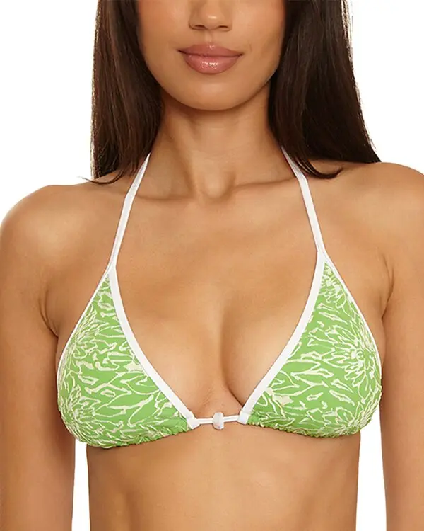 BECCA By Rebecca Virtue Water Lily Triangle Bikini Top - Green Apple