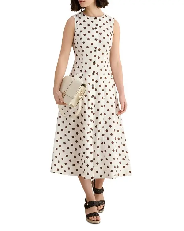 HOBBS LONDON Carmen Linen Midi Dress