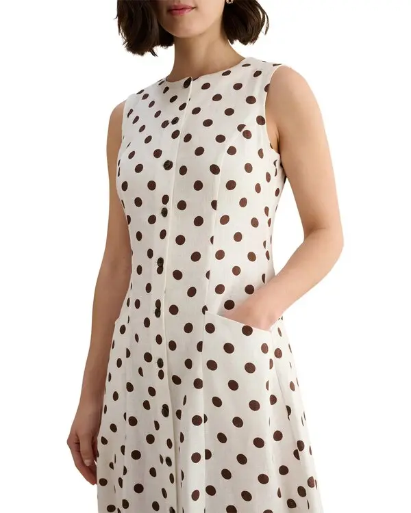 HOBBS LONDON Carmen Linen Midi Dress