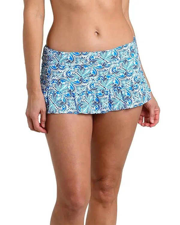 La Blanca Costa Azul Swim Skirt Bikini Bottom - Blue