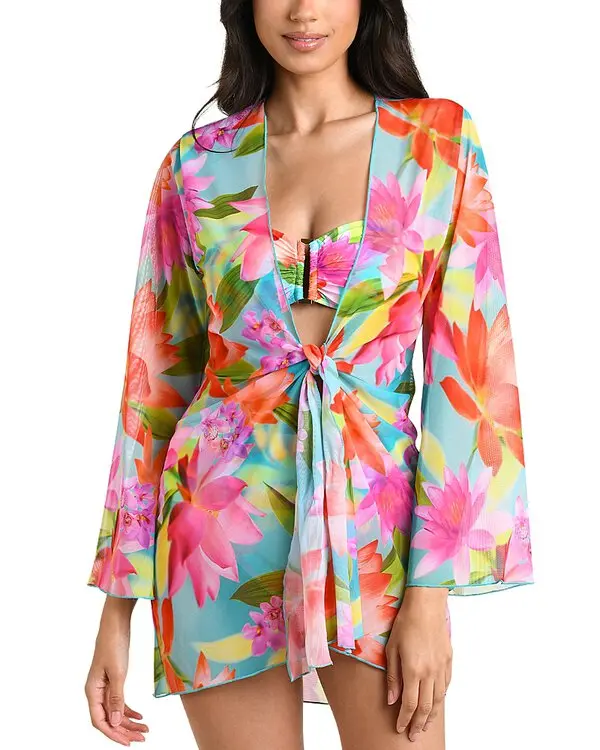 La Blanca Sunset Botanica Mini Kimono Cover Up - Multi