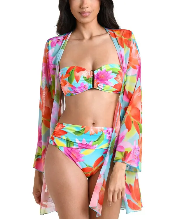La Blanca Sunset Botanica Mini Kimono Cover Up