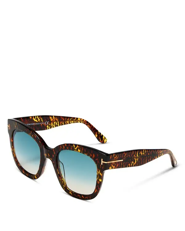 TOM FORD Beatrix Square Sunglasses 52mm - Tortoise