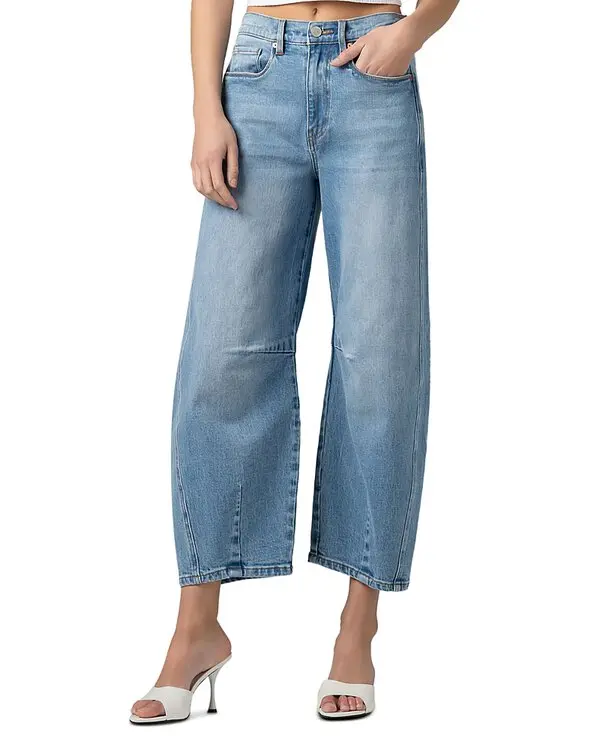 Blanknyc High Rise Barrel Ankle Jeans - Deep Dive