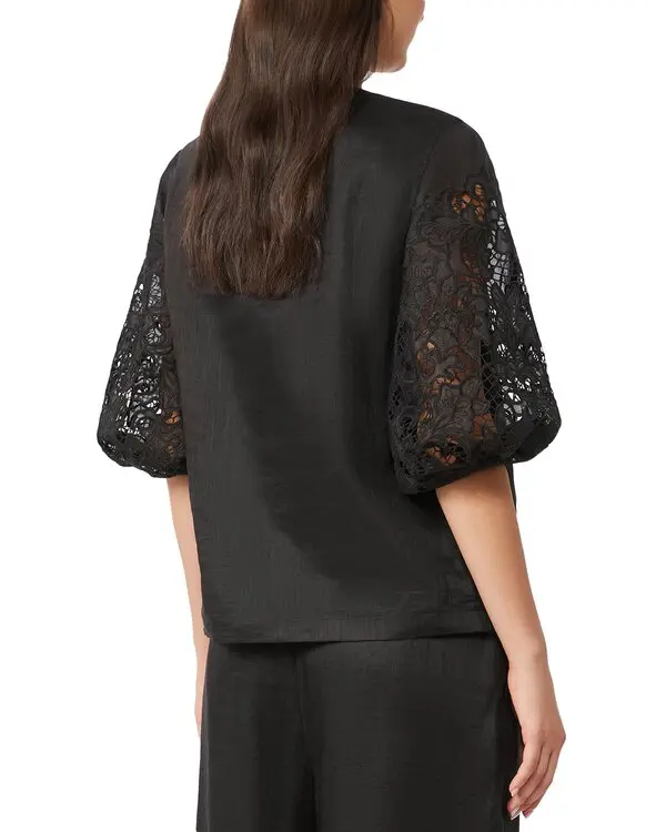 Max Mara Mstordine Macrame Sleeve Top