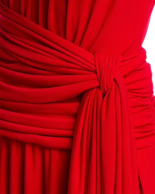 Brandon Maxwell Isadora Draped Midi Dress