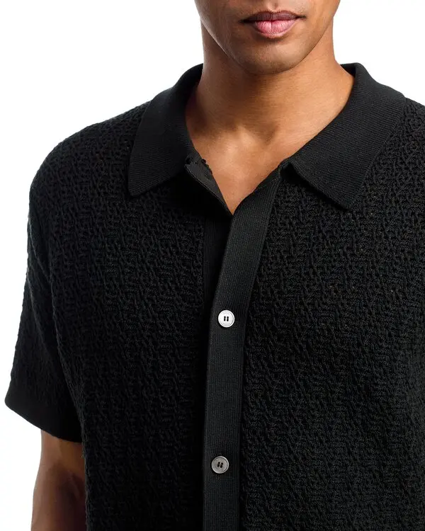 FRAME Open Stitch Cardigan - Black