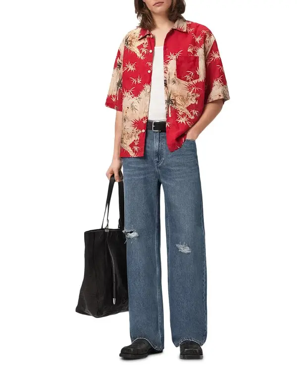 ALLSAINTS Kingdom Oversized Fit Wildlife Graphic Shirt