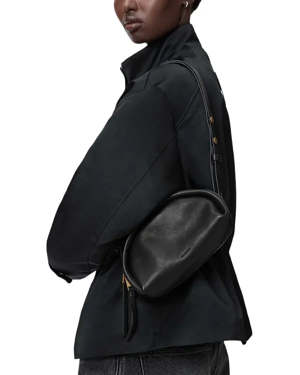 ALLSAINTS Rosalie Small Leather Crossbody Bag - Black