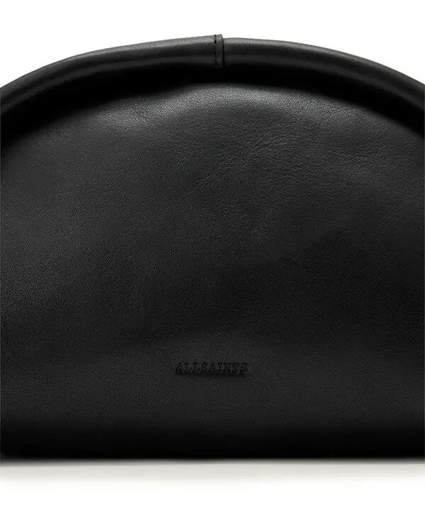ALLSAINTS Rosalie Leather Crossbody Bag - Black/silver