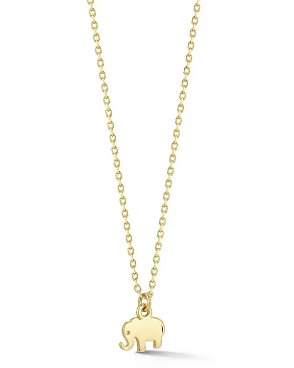 MOON & MEADOW 14k Yellow Elephant Pendant Necklace - Gold
