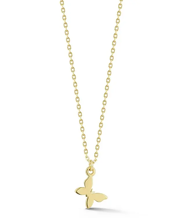 MOON & MEADOW 14k Yellow Butterfly Pendant Necklace - Gold