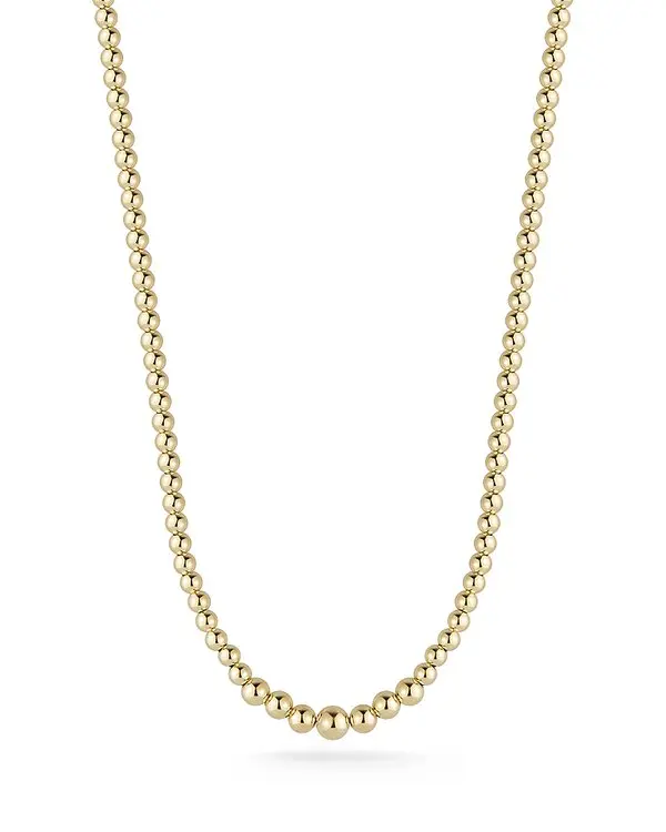 Bloomingdale'S 14k Yellow Polished Ball Graduated Collar Necklace - Gold