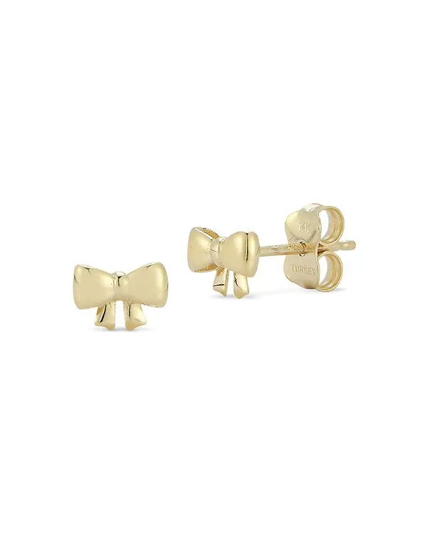 MOON & MEADOW Bow Stud Earrings In 14k Yellow - Gold