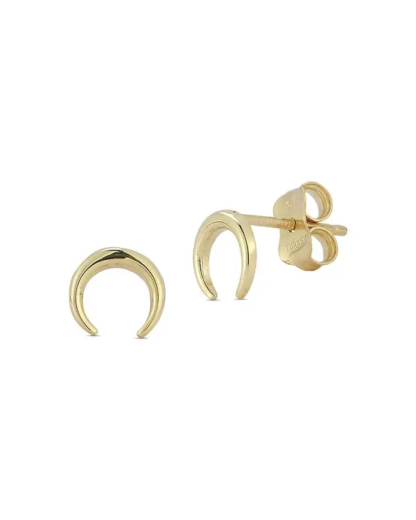 MOON & MEADOW 14k Yellow Horn Stud Earrings - Gold