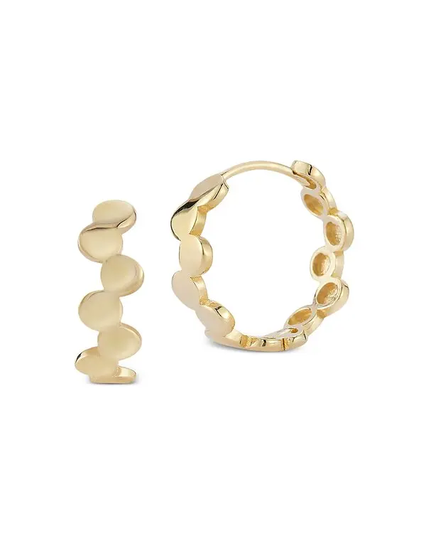Bloomingdale'S 14k Yellow Zigzag Bubbles Hoop Earrings - Gold