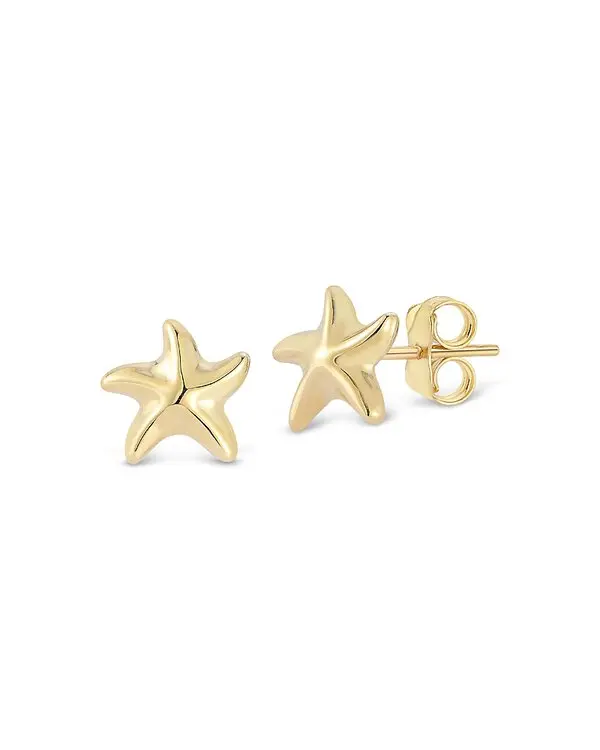 MOON & MEADOW 14k Yellow Starfish Stud Earrings - Gold