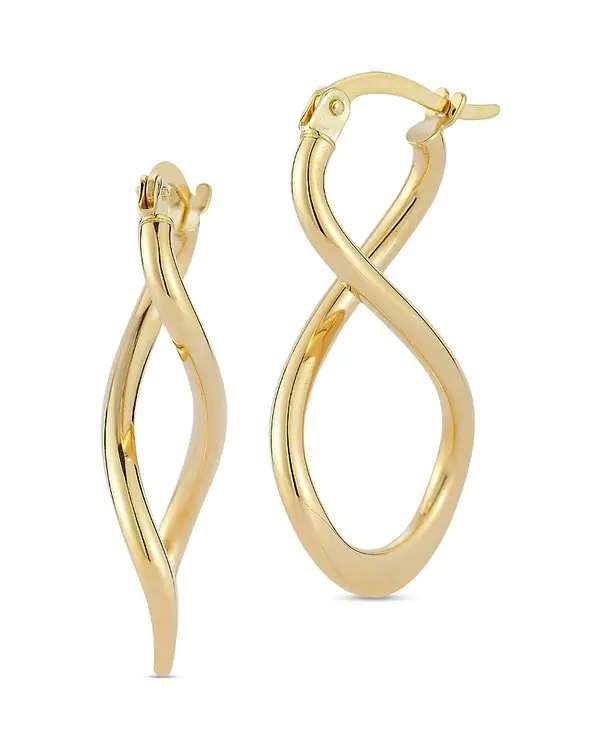 Bloomingdale'S 14k Yellow Infinity Hoop Earrings - Gold