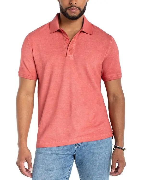 LIVERPOOL Short Sleeve Novelty Rib Polo Shirt - Apple
