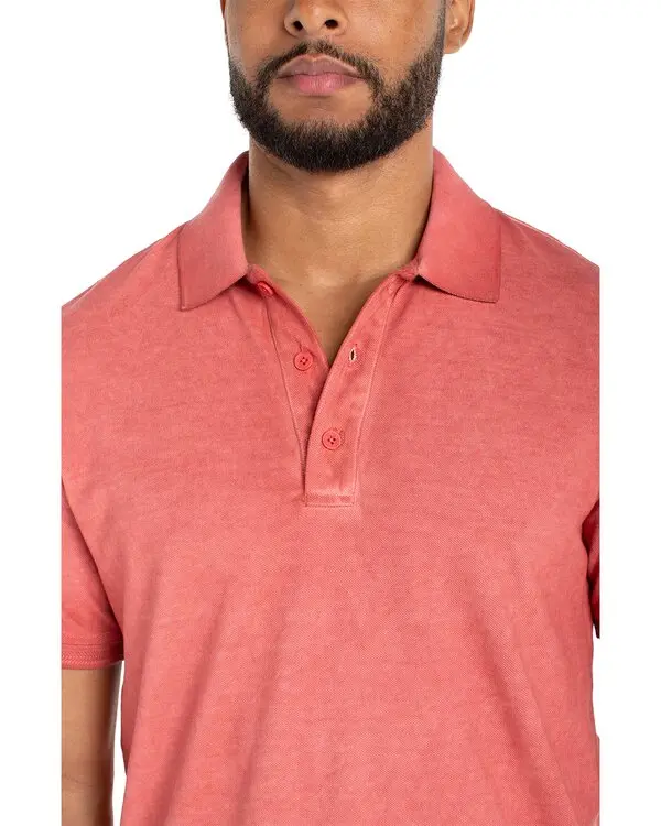 LIVERPOOL Short Sleeve Novelty Rib Polo Shirt - Apple